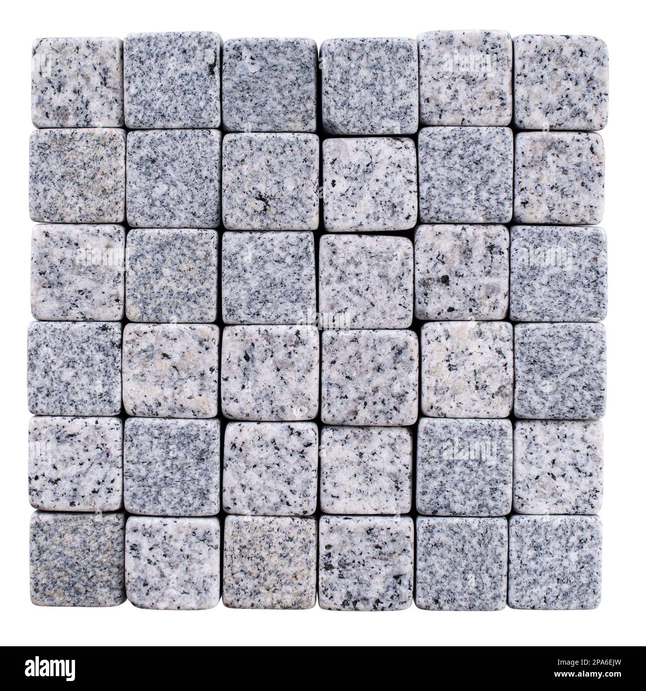 Stone cubes laid out in the shape of a square, isolated pattern Stock ...