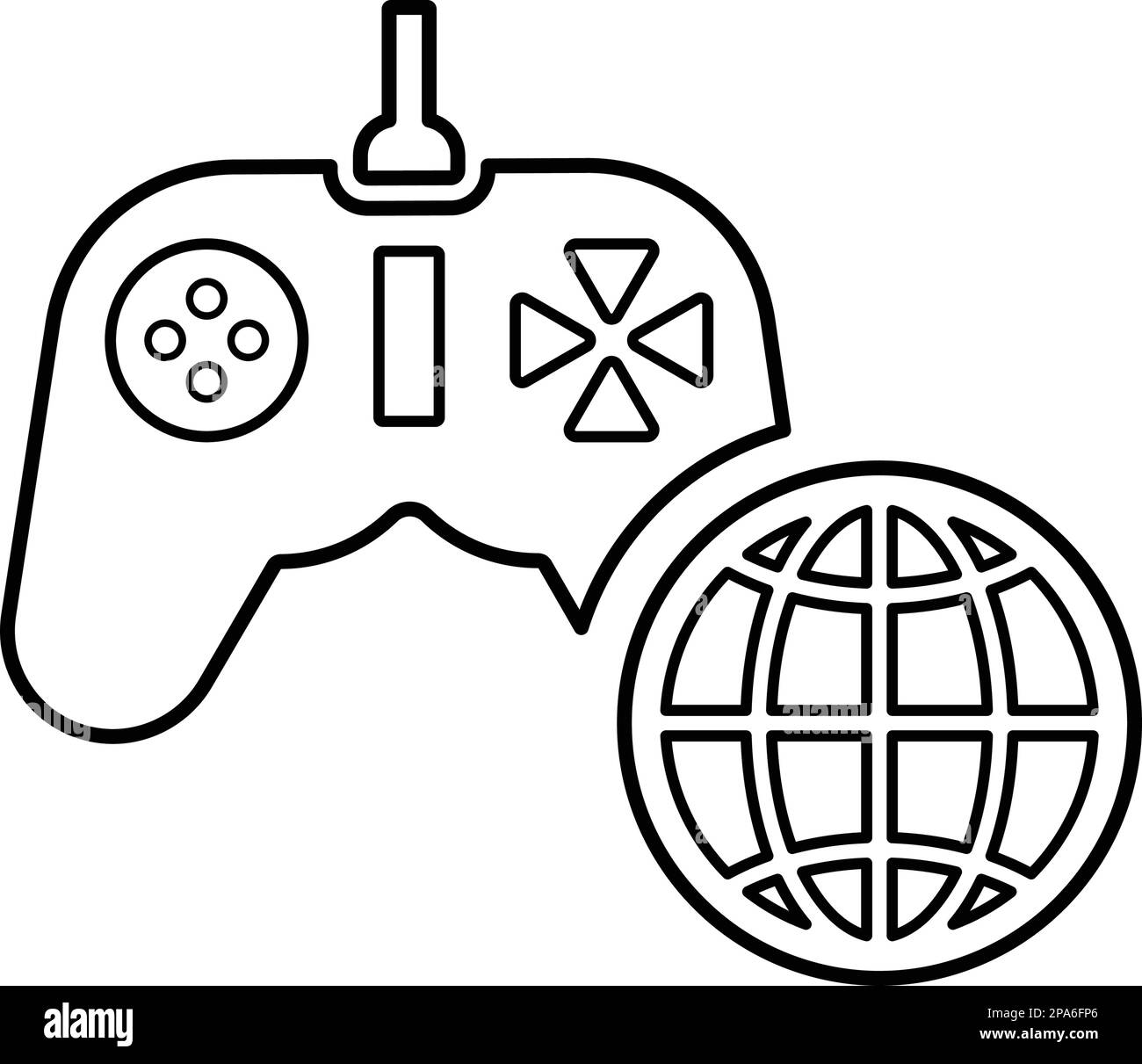 Joystick, international games icon. Flat style vector EPS use in ...