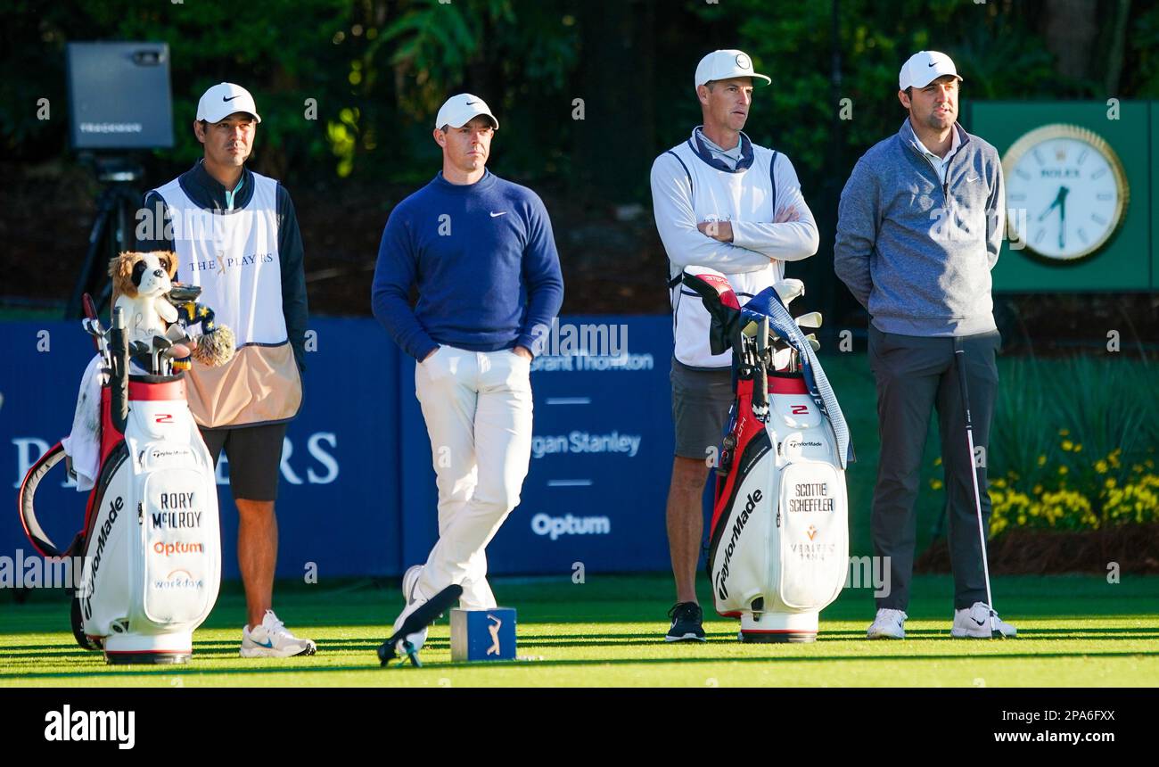Ponte Vedra Beach, Florida, USA. 11th Mar, 2023. Rory McIlroy (2ndL ...