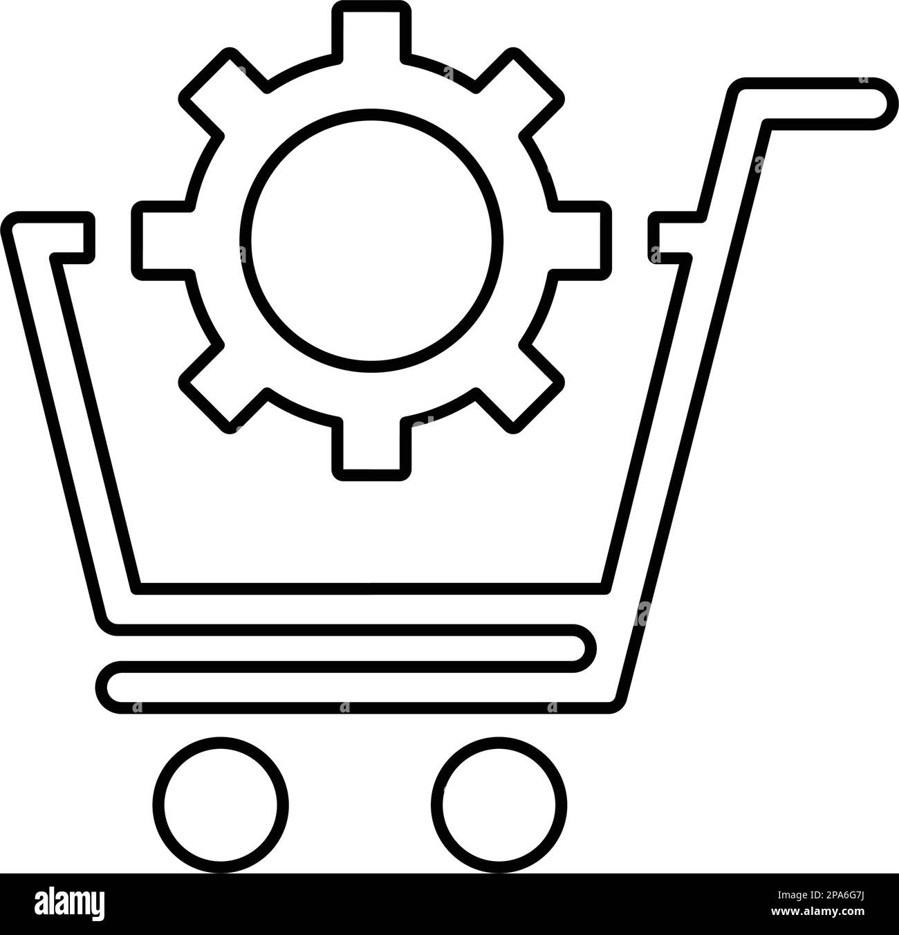 setting, trolley icon design template vector illustration for graphic ...