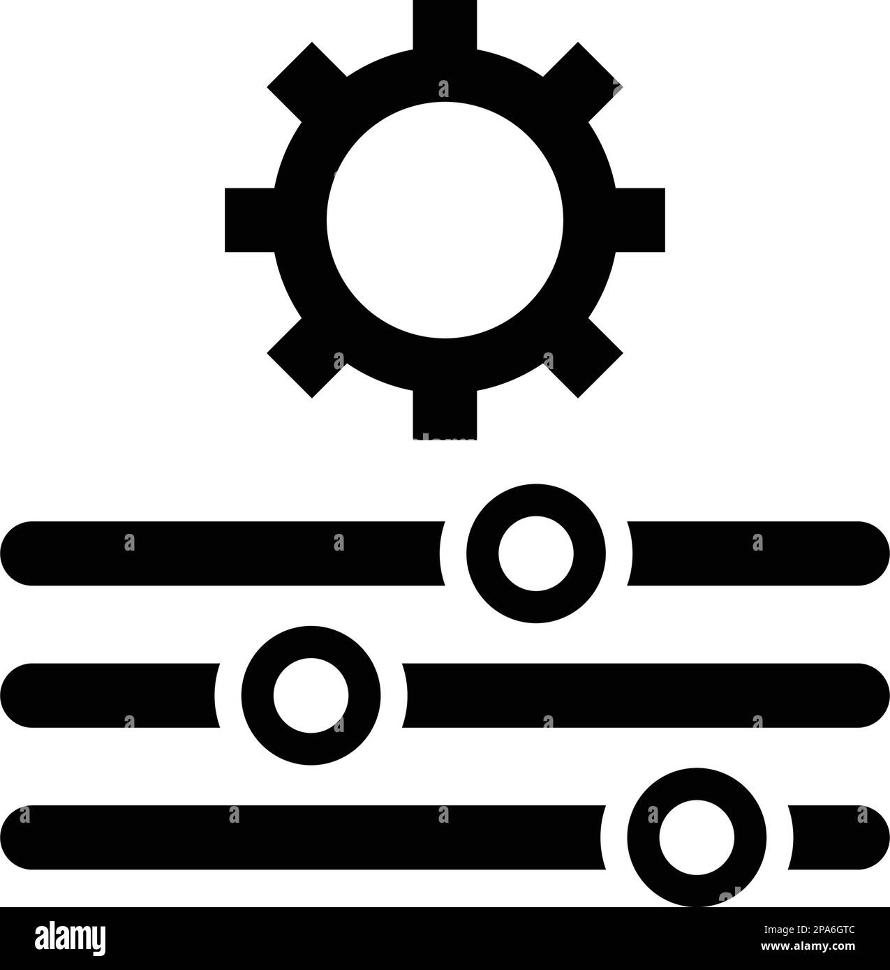 Settings, options, preferences icon design template vector illustration ...