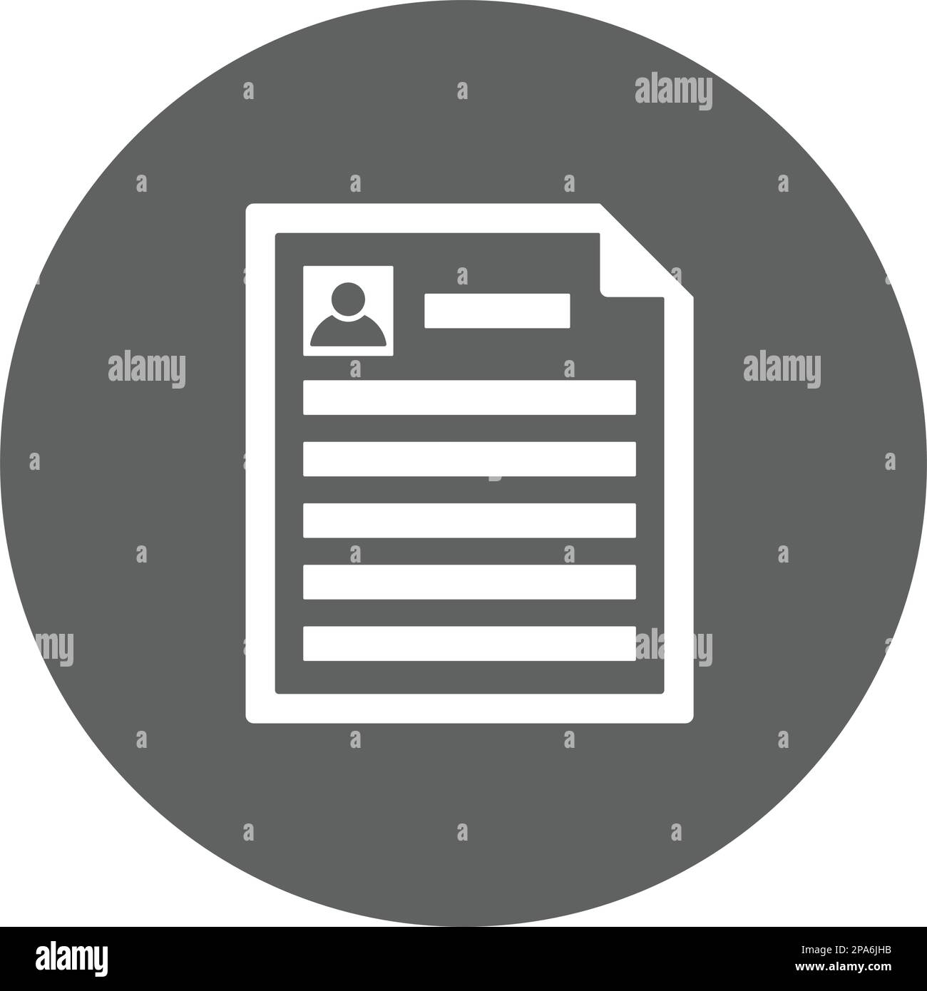 Resume, CV icon symbol for use on mobile apps, print media and web ...