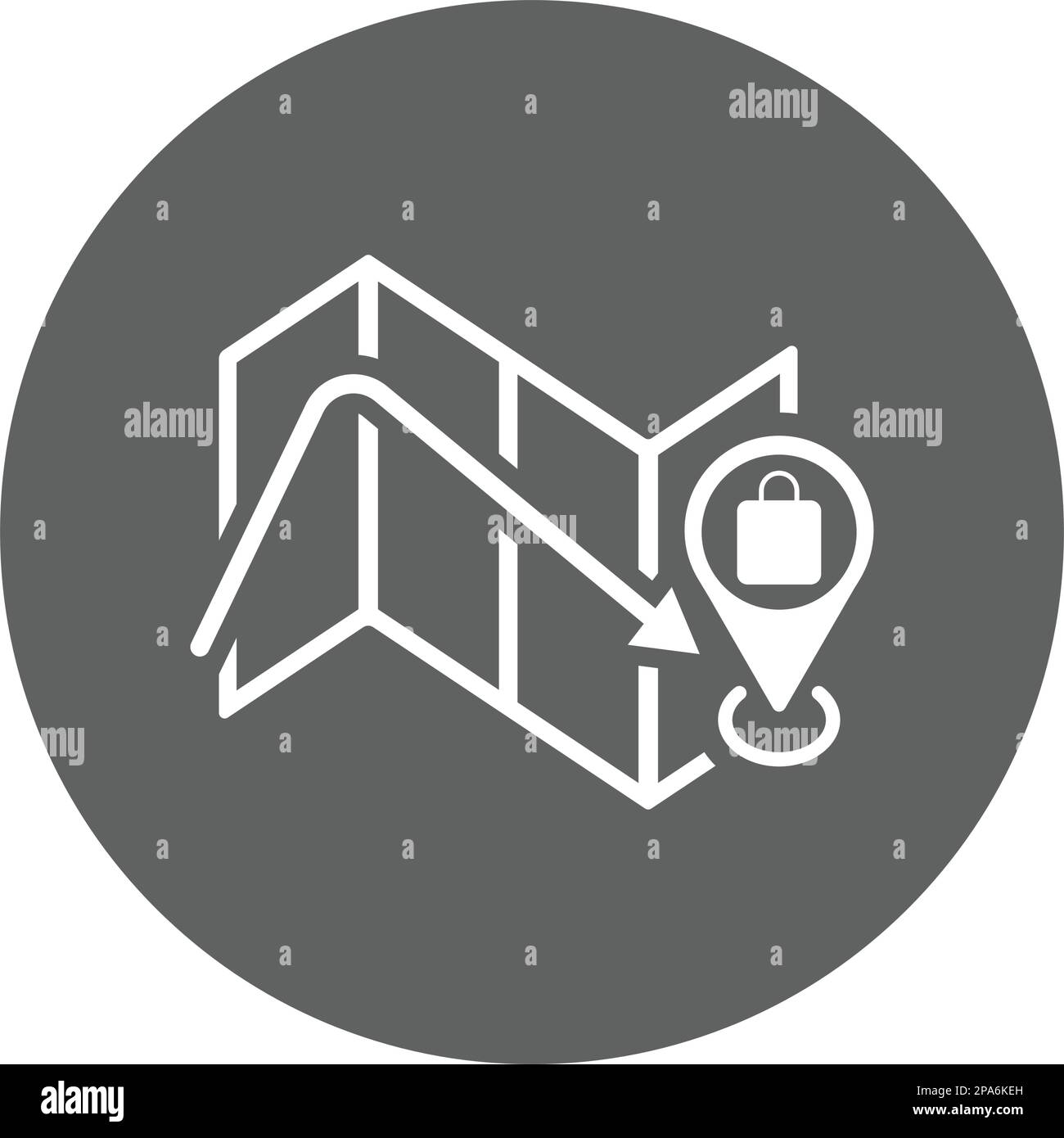 Shopping location, navigation icon design template vector illustration ...
