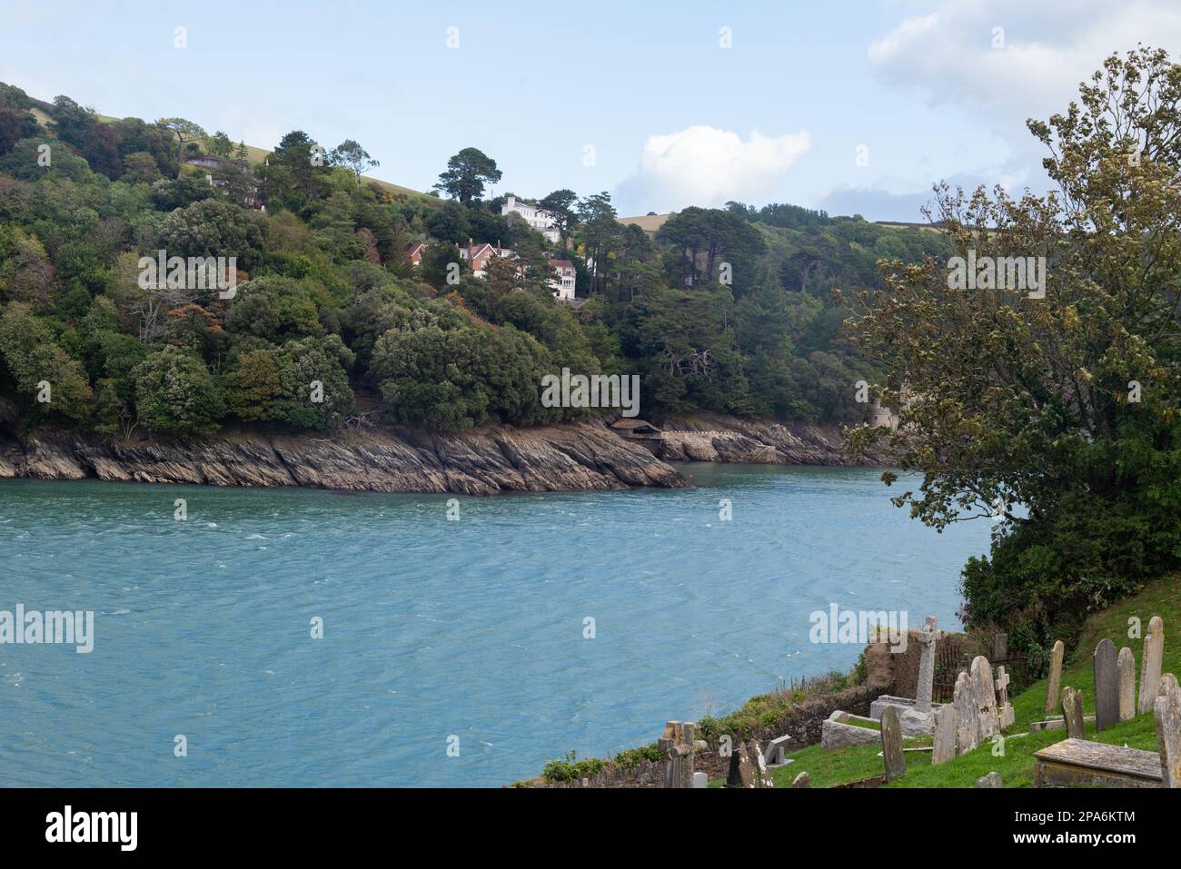 Beautiful shores of river Dart. Dartmouth, Devon, UK. 26.09.2022 Stock ...