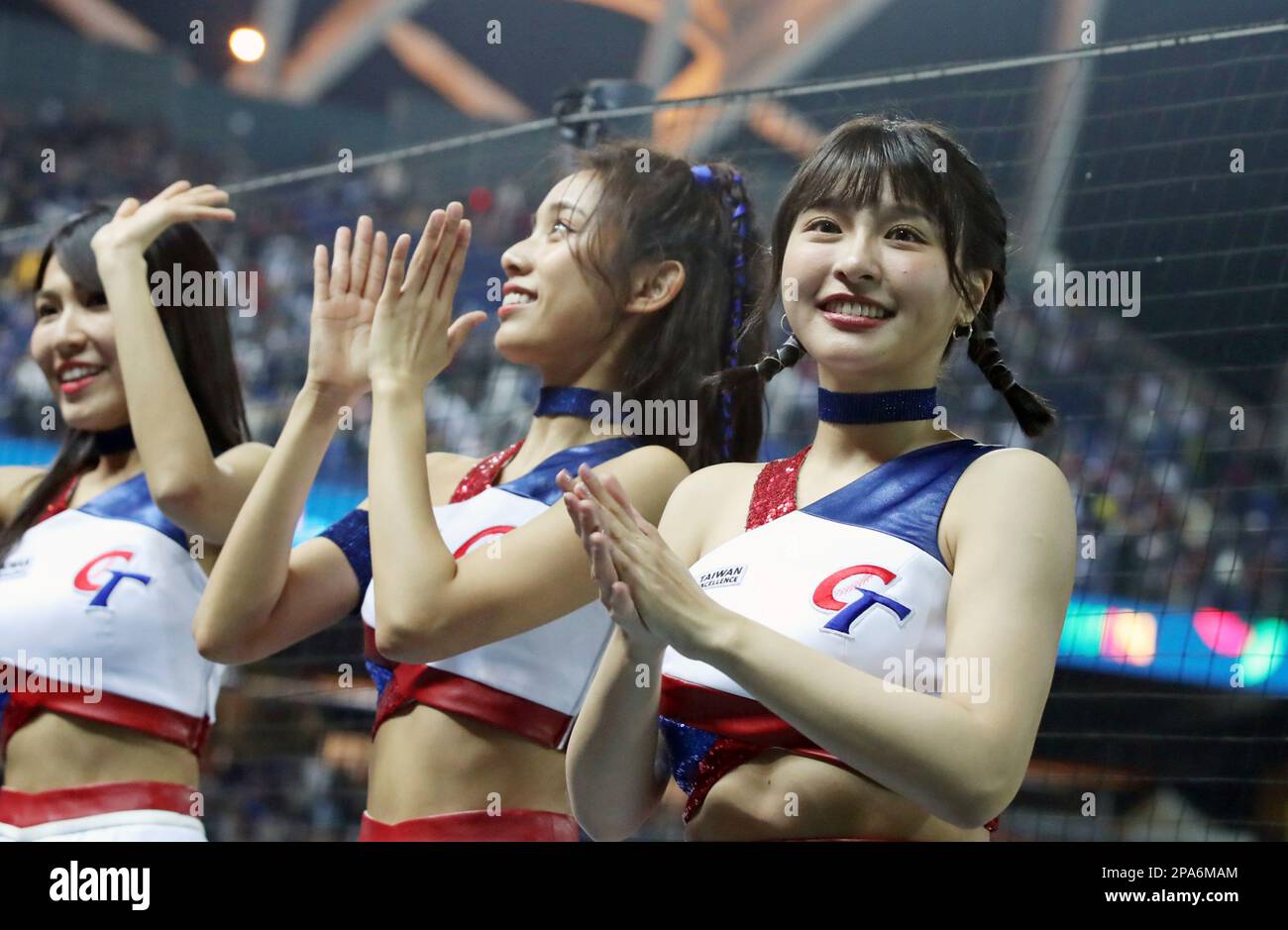 Chinese Taipei cheerleaders perform to support winning the World ...