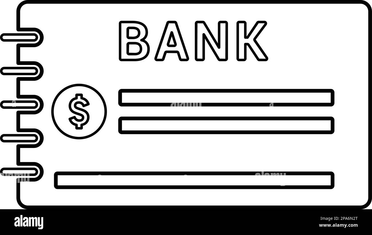 Bank cheque book icon. Flat style vector EPS use in infographics,web ...