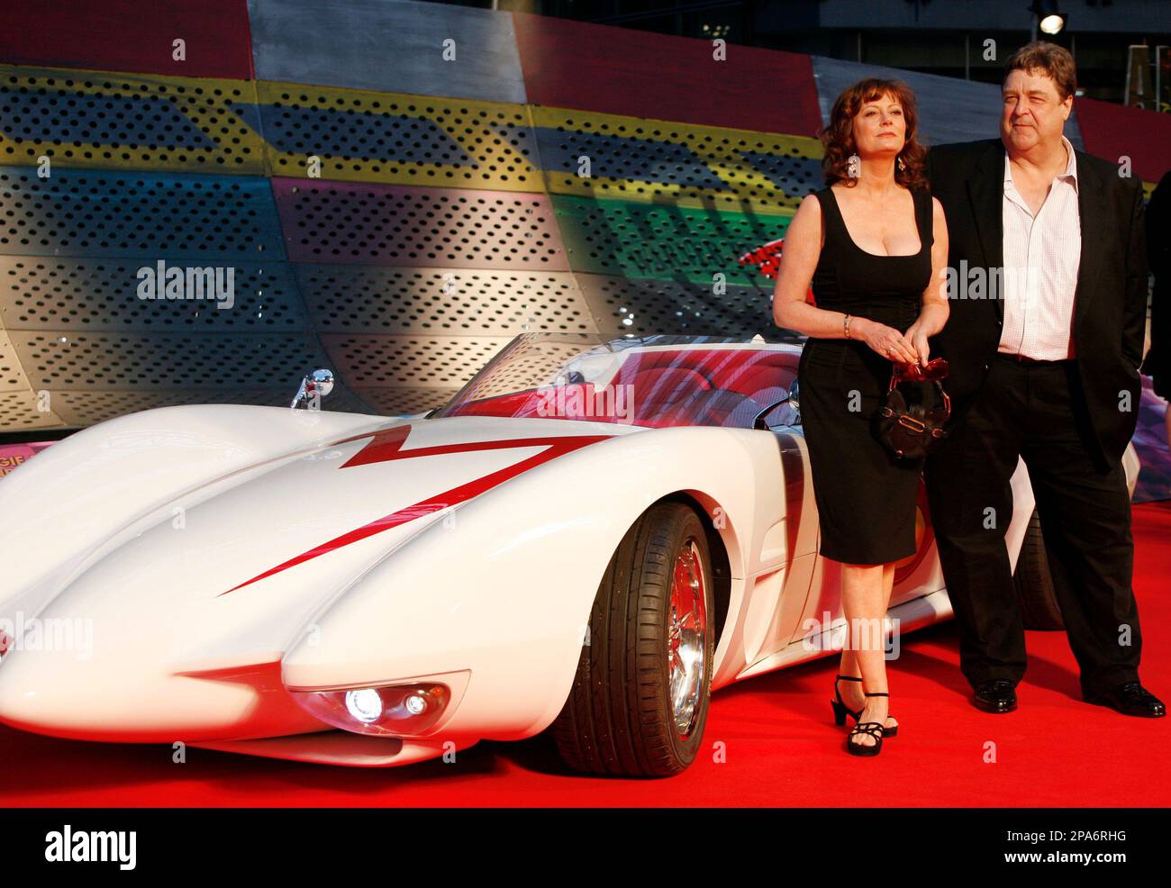 US actress Susan Sarandon, left, and actor John Goodman pose on the red ...