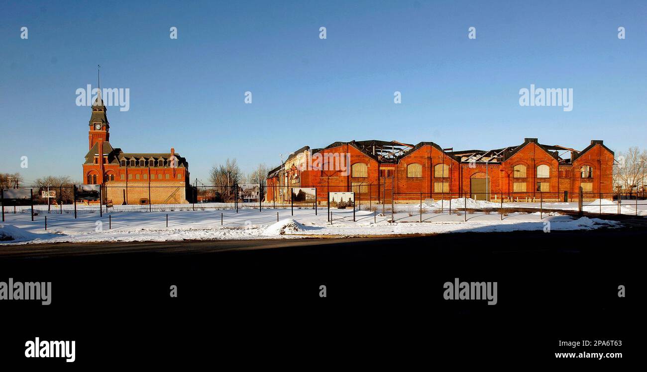 The Pullman Works administration building along with its 12-story clock ...