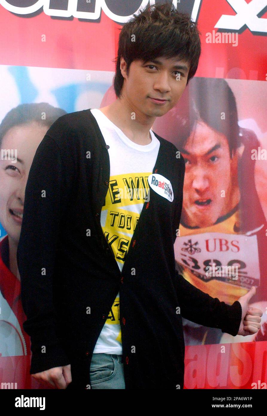 Hong Kong's singer Leo Koo poses for photographers as he helps promote ...