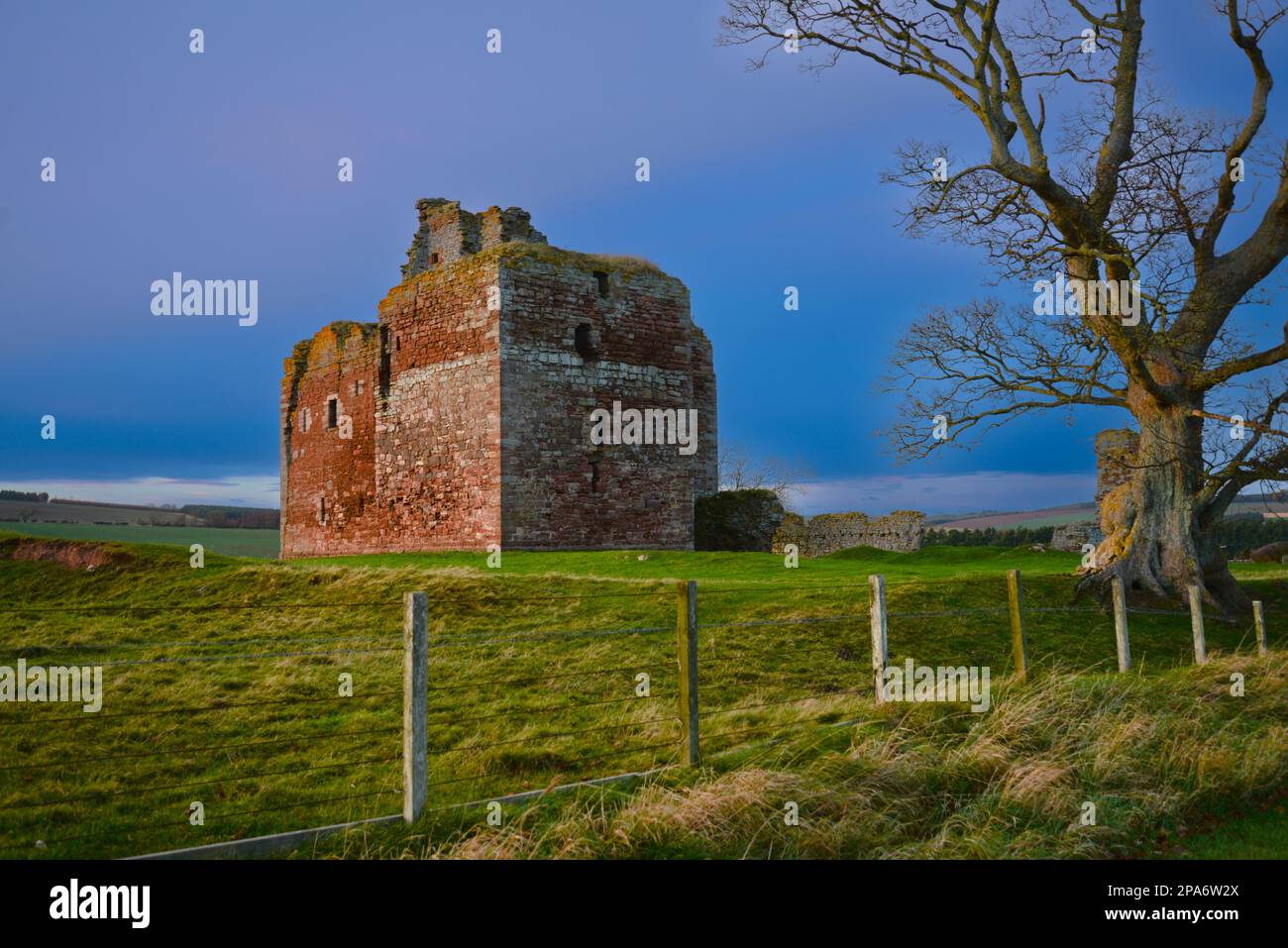 Cessford Castle a large ruined mid-15th century L-plan castle near the ...