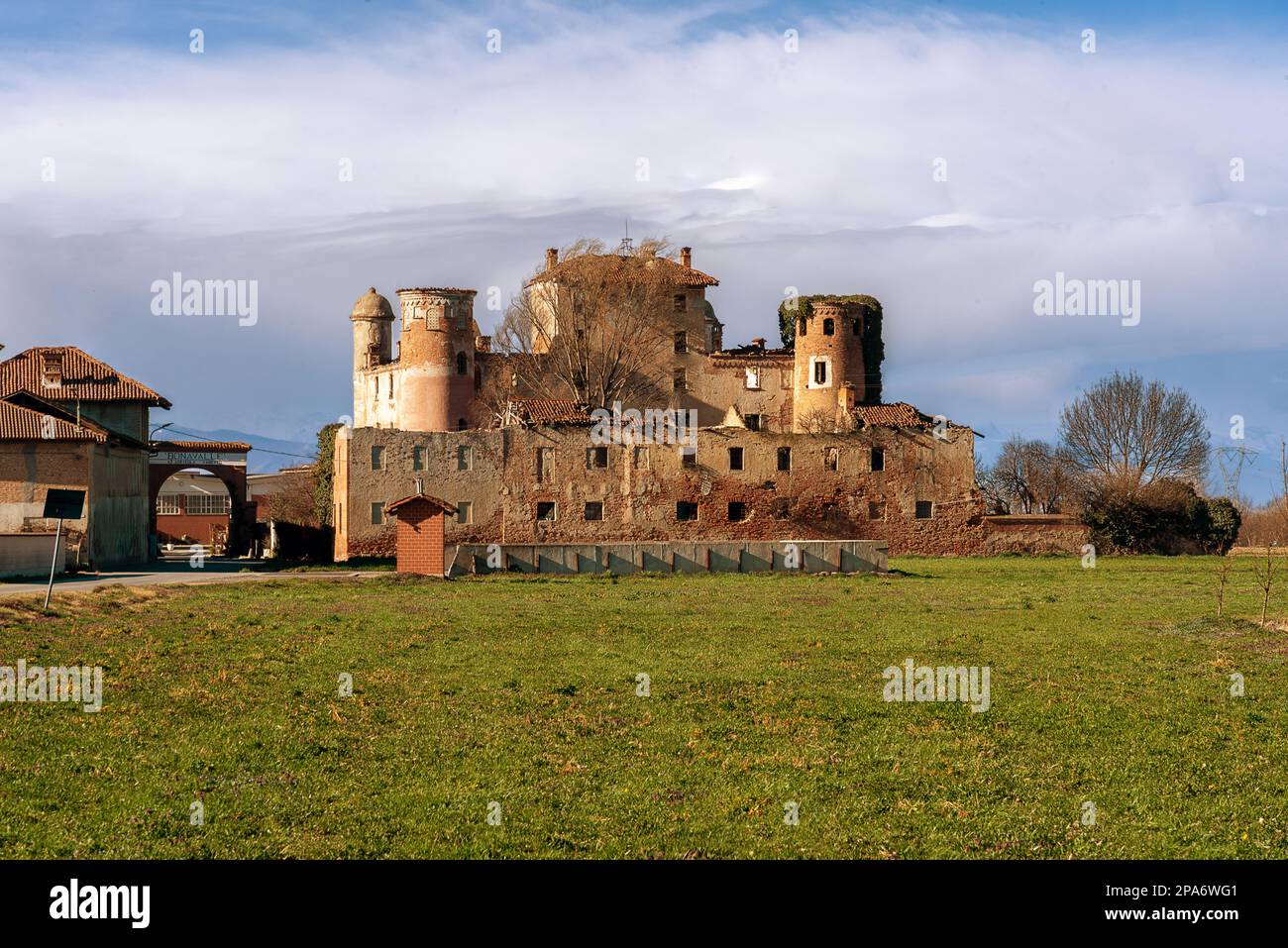 Racconigi, Piedmont, Italy - March 10, 2023: Bonavalle Castle in the ...