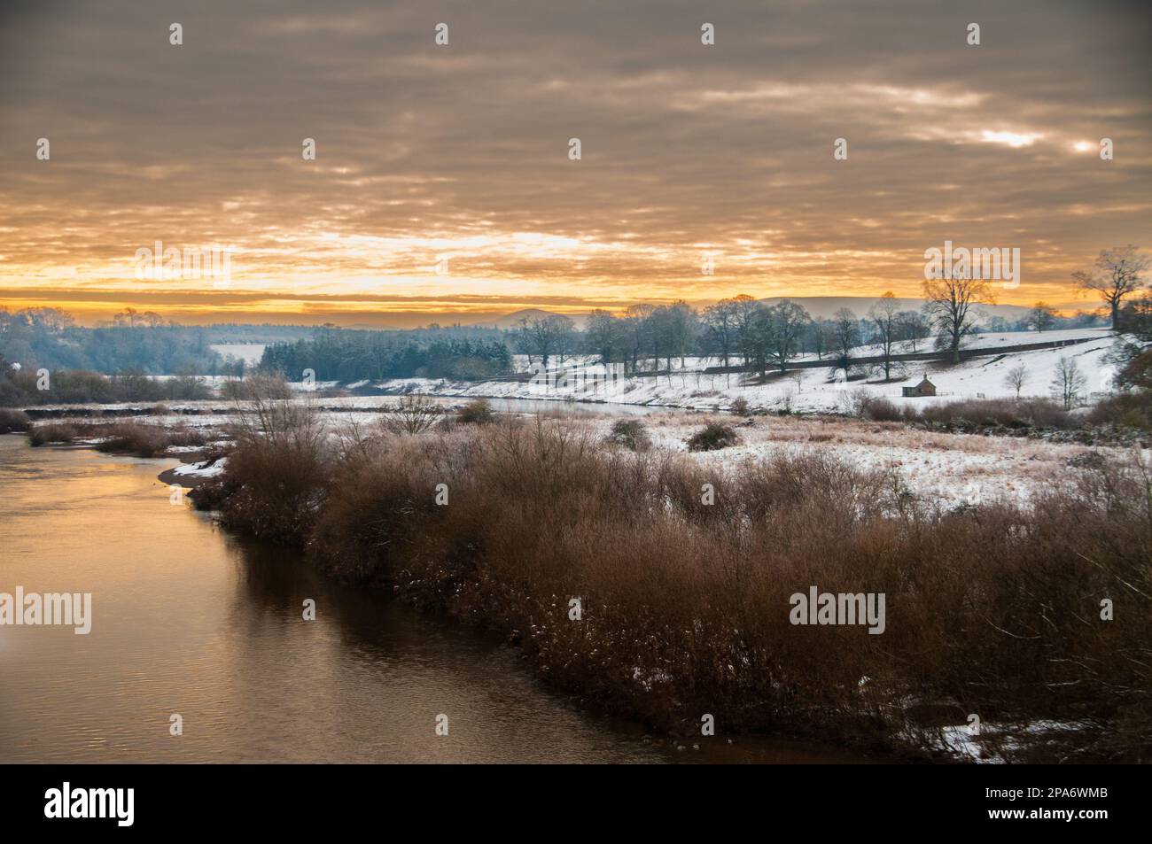Westford fishing shiel beside the River Tweed on the Scottish side of ...