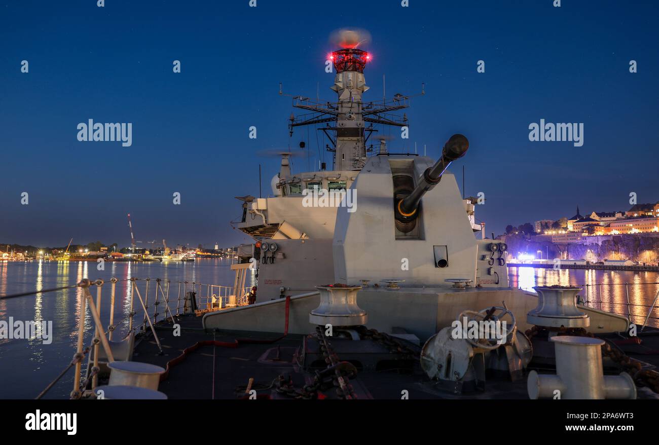 The British Type 23 frigate HMS Montrose in Stockholm, Sweden Stock ...