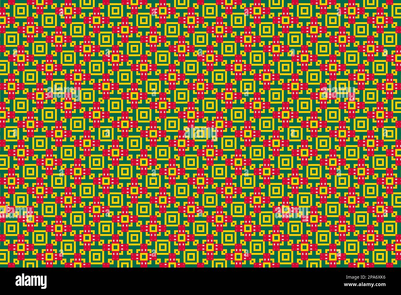 Geometric pattern in the colors of the national flag of Togo. The ...