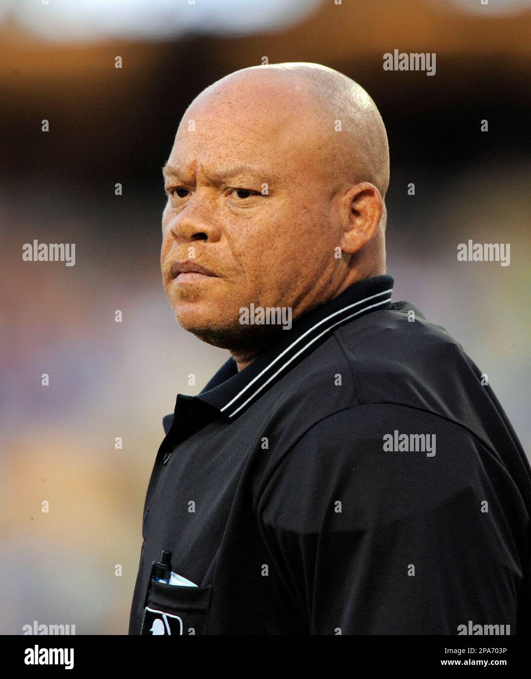 Home plate umpire and crew chief Kerwin Danley is seen here prior to ...