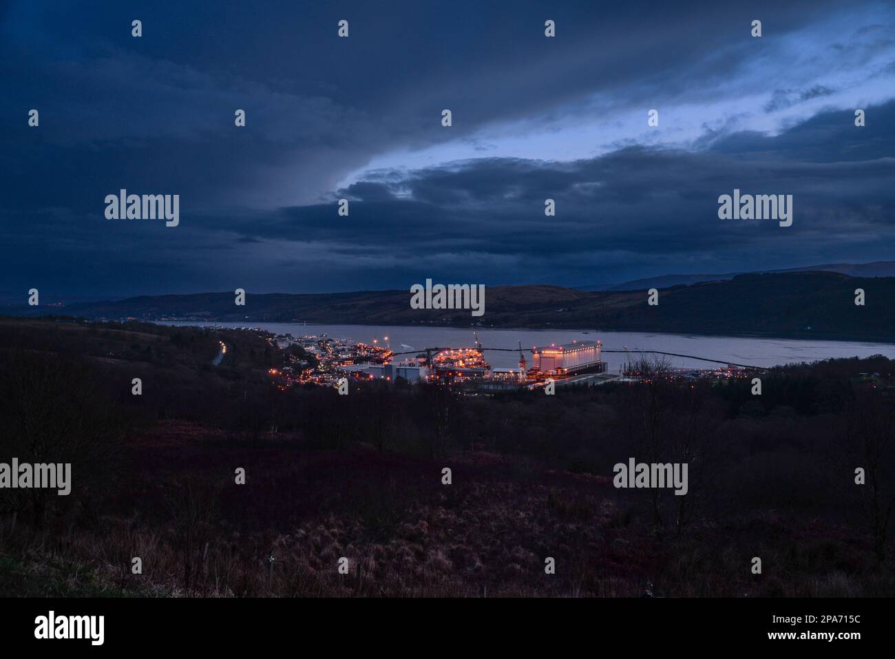 Faslane the home of the UKs nuclear deterrent of Trident submarines ...