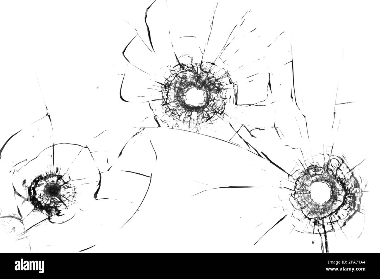 A broken hole in the glass. png Stock Photo - Alamy