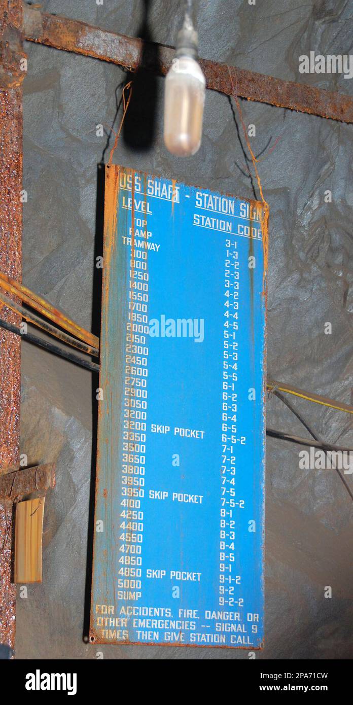 ** ADVANCE FOR MONDAY, APRIL 28 **An old sign at the 300-foot level of ...