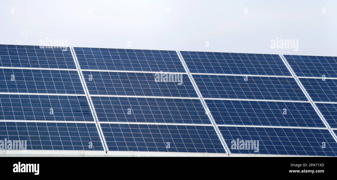 Large Solar Panels Solar Power Plants. Green energy power. Solar power ...