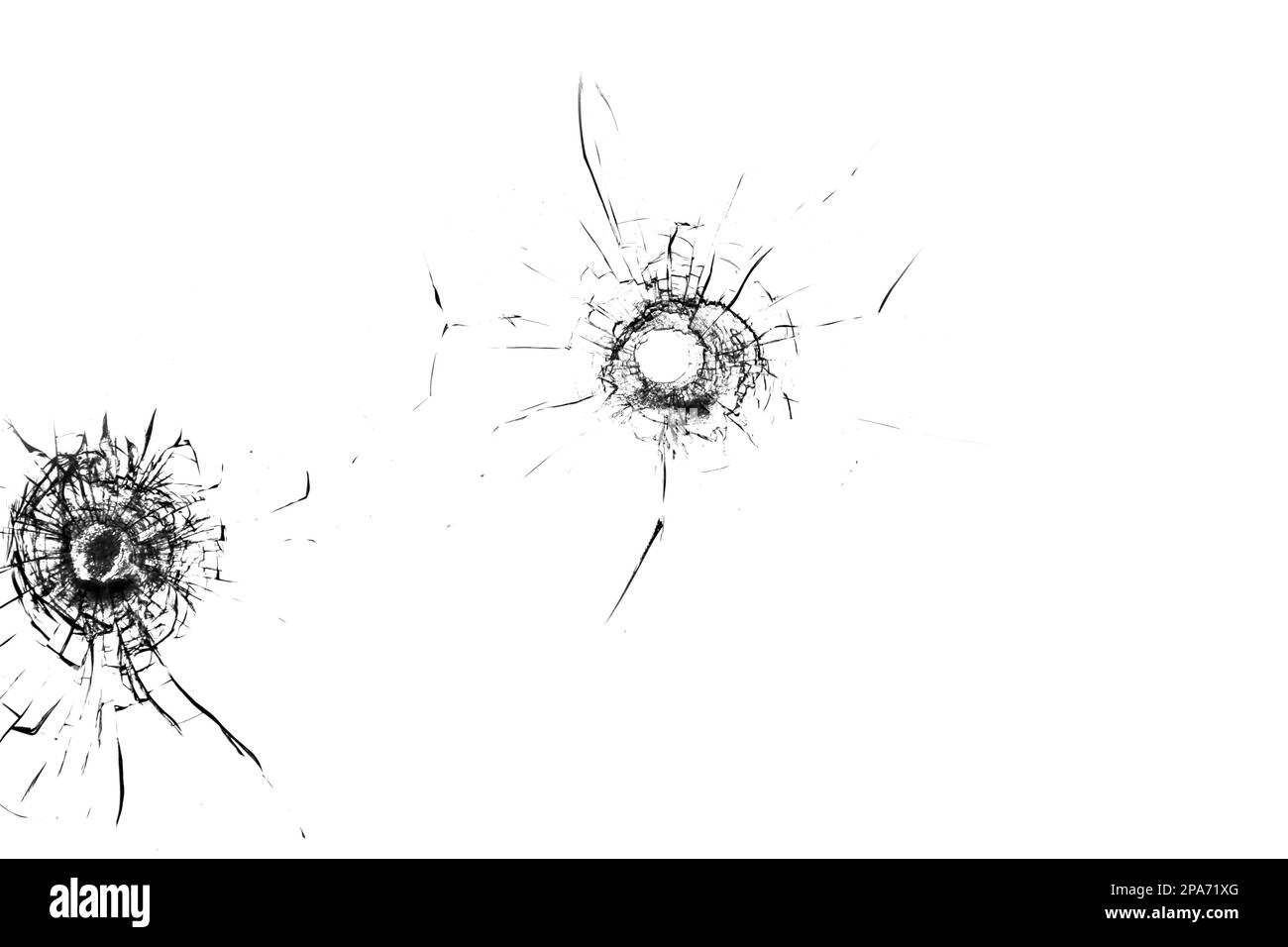 A broken hole in the glass. png Stock Photo - Alamy