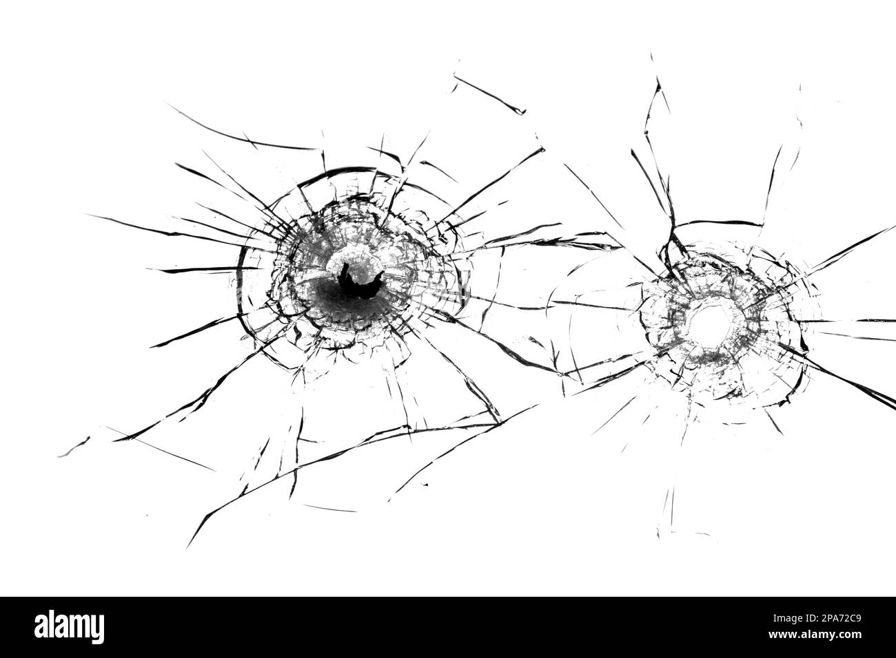 A broken hole in the glass. png Stock Photo - Alamy