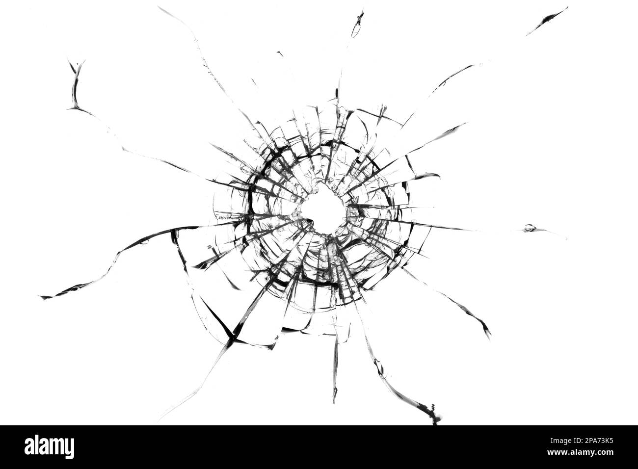 A broken hole in the glass. png Stock Photo - Alamy