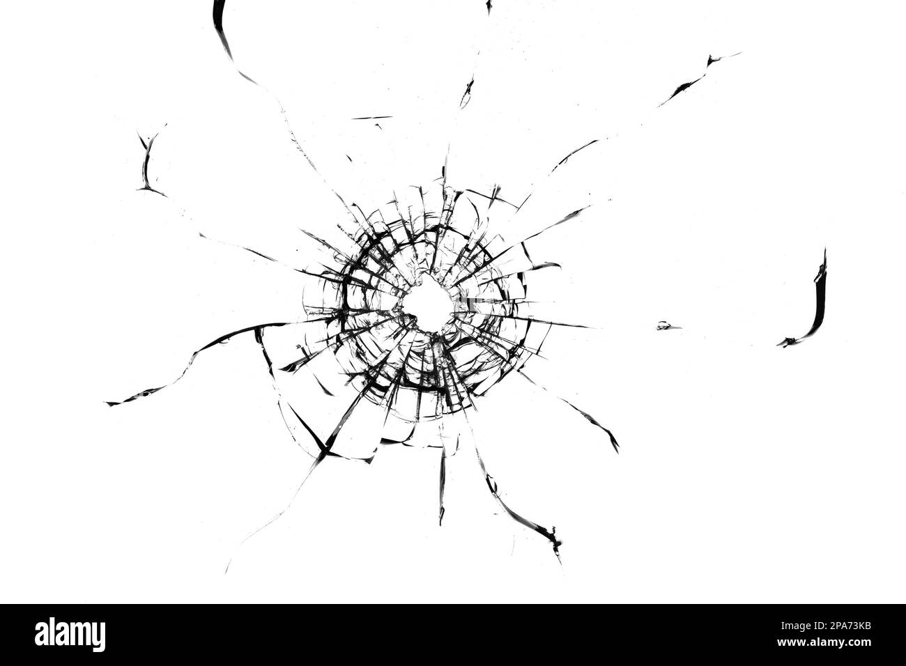 A broken hole in the glass. png Stock Photo - Alamy
