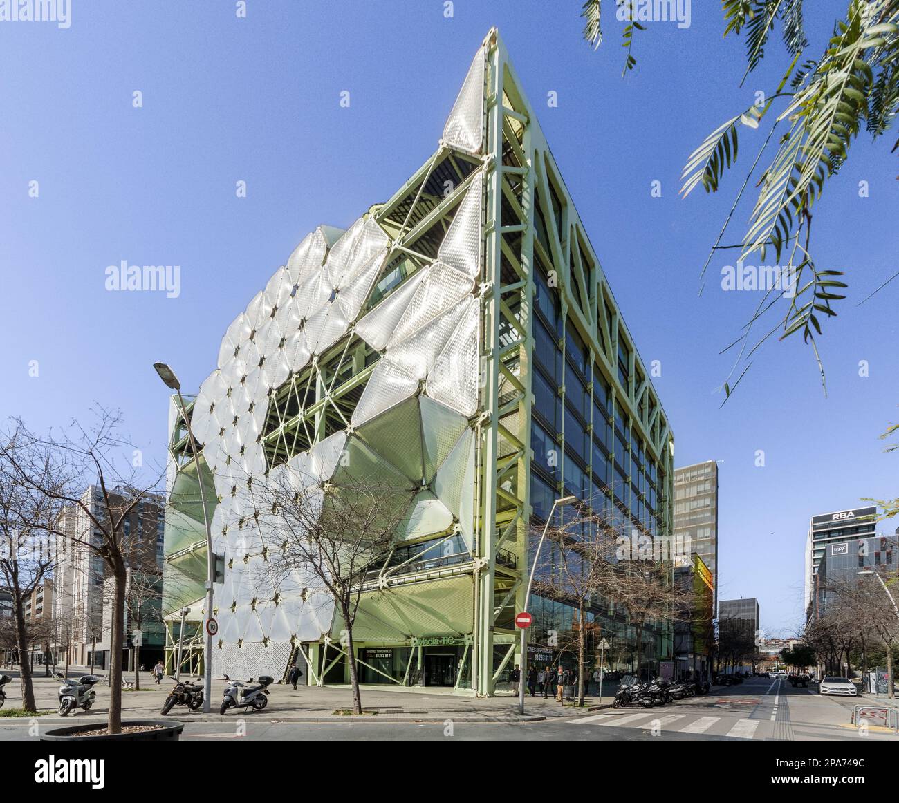 MEDIA Tic building, designed with maximum energy savings Stock Photo ...