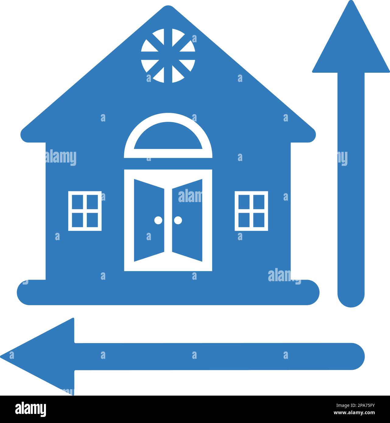 Home area measurement icon, vector graphics for various use Stock ...