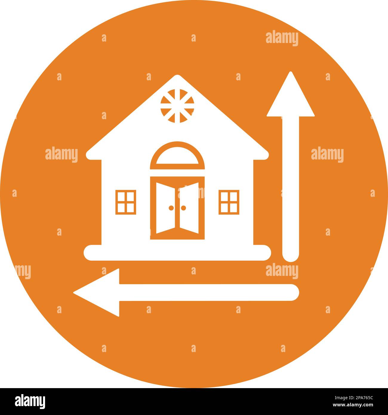Home area measurement icon, vector graphics for various use Stock ...