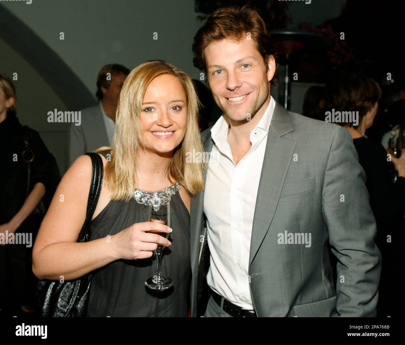 Actors Lucy Davis, left, and Jamie Bamber pose together at the Britweek ...