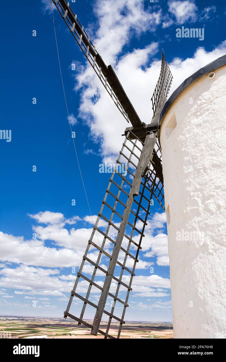 Dettaglio delle pale di un mulino a vento di Consuegra (Spain Stock ...