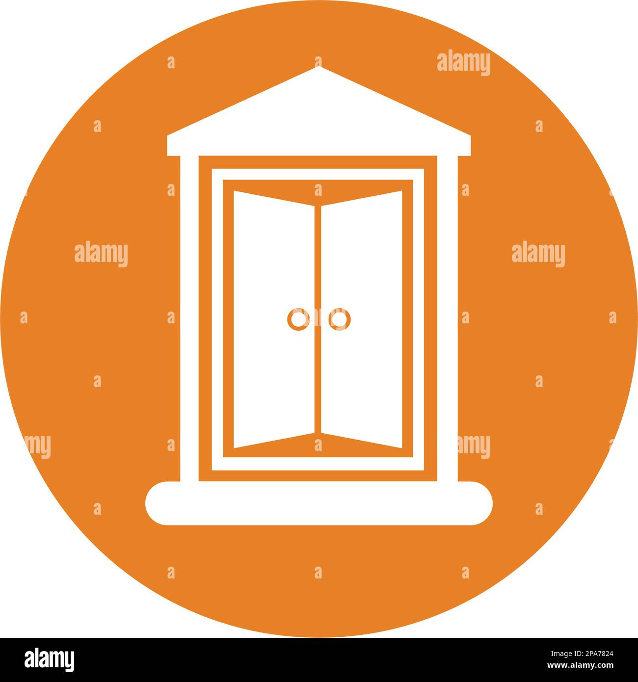 Home, house door icon / vector graphics. Beautiful, meticulously ...