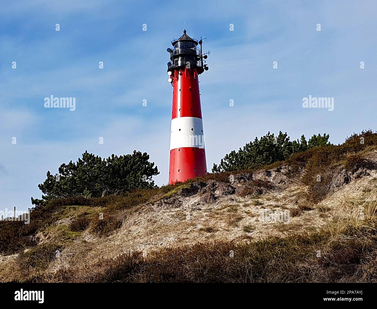 The Hoernum Lighthouse on the North Sea Island of Sylt in Germany in ...