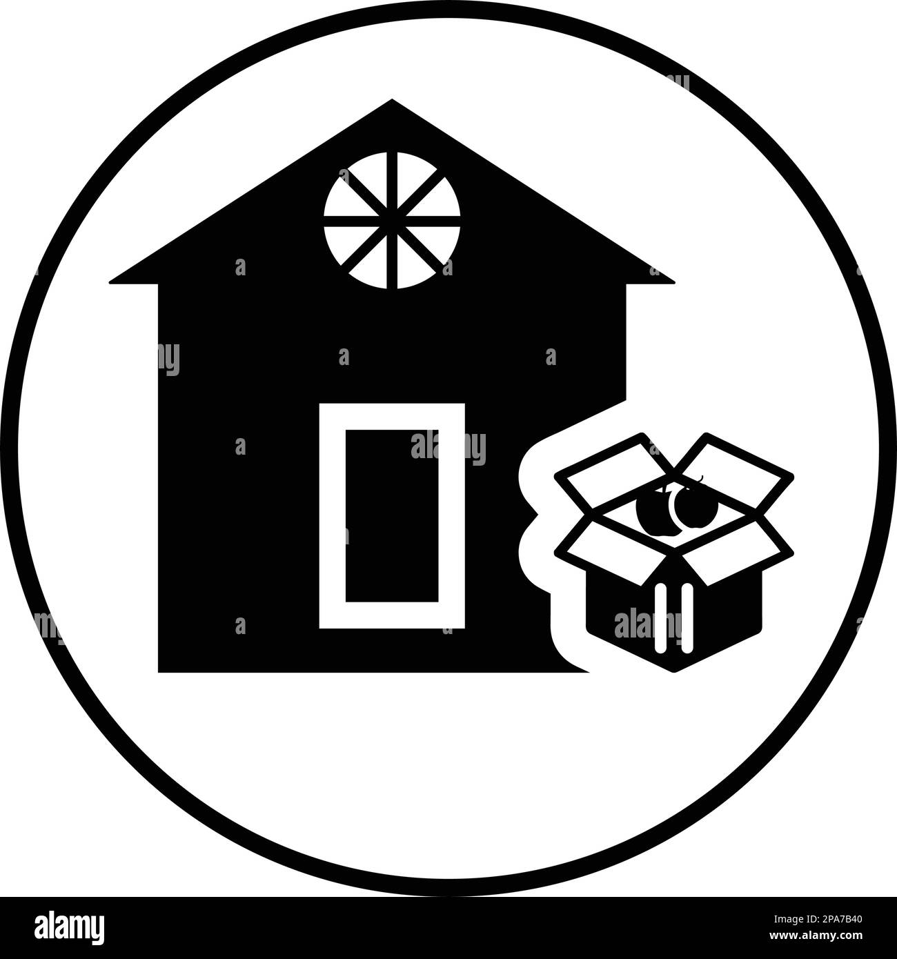 Home delivery icon for any use like print media, web, stock images ...