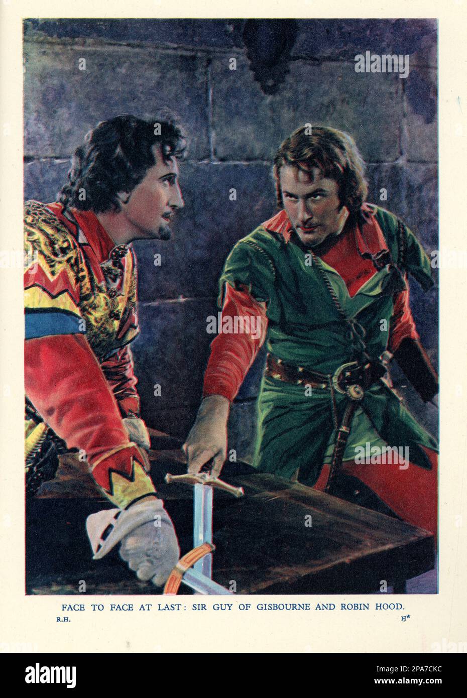 BASIL RATHBONE and ERROL FLYNN in THE ADVENTURES OF ROBIN HOOD 1938 ...