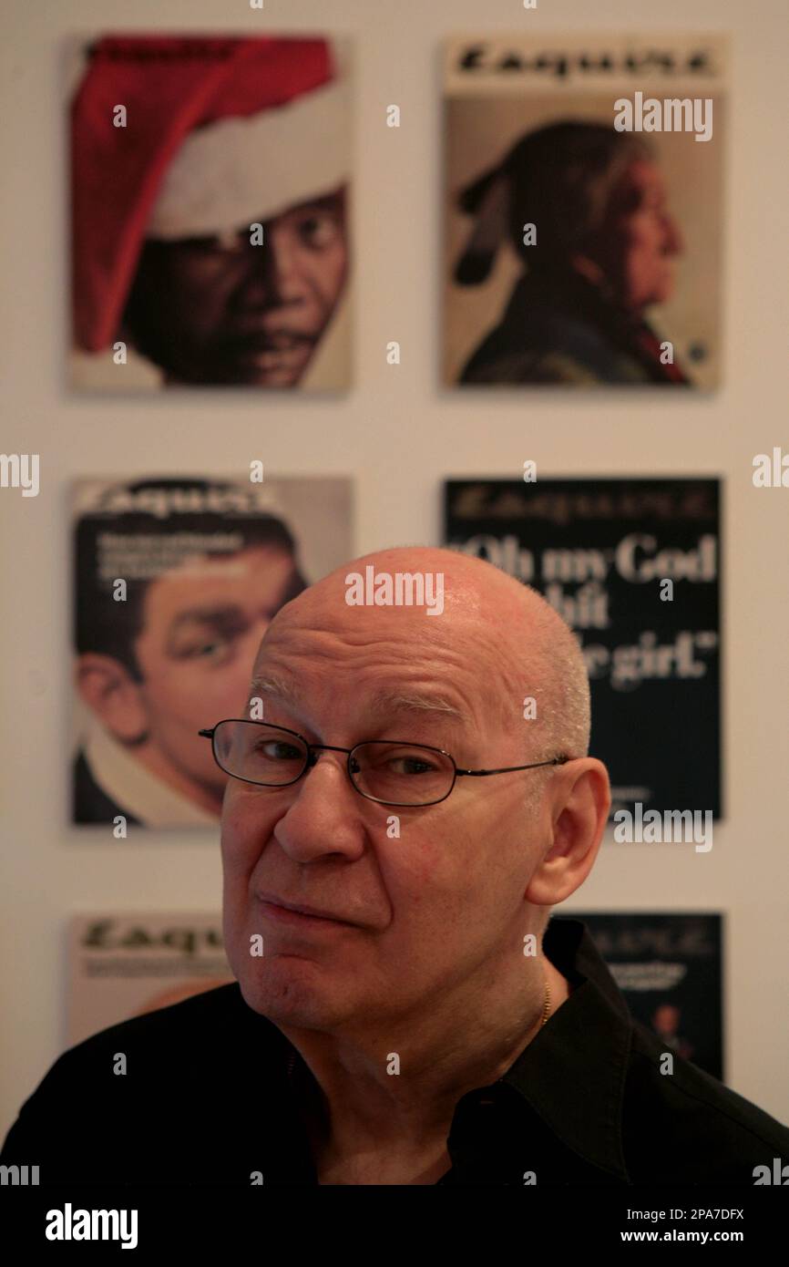 Artist George Lois poses next to his art work at the New York Museum of ...