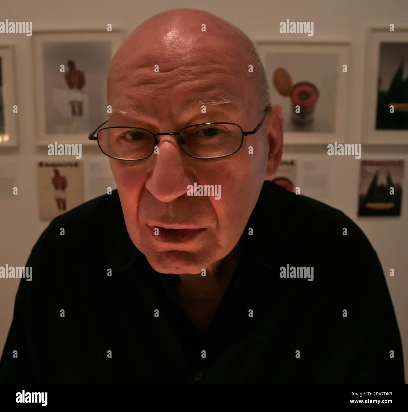 Artist George Lois poses at the New York Museum of Modern Art (MoMA) in ...