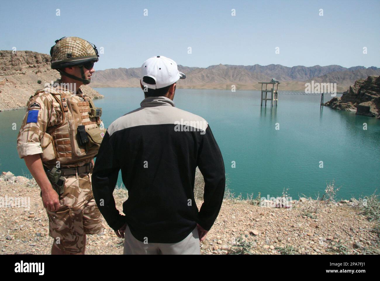 A British soldier with the International Security Assistant Force ...