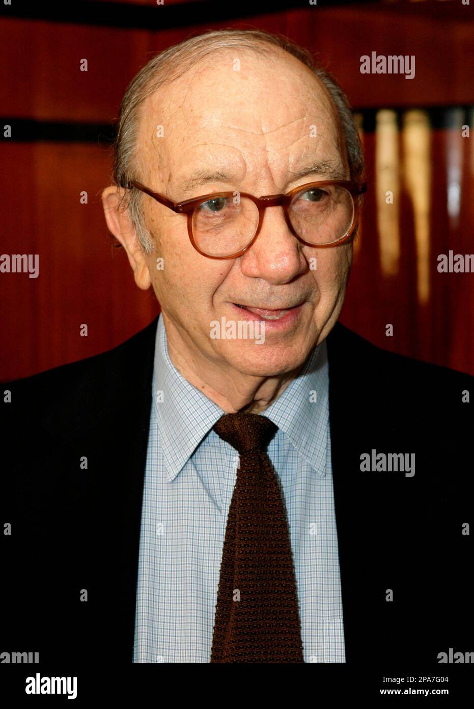 Neil Simon poses for a picture at the reception for the Eugene O'Neill ...