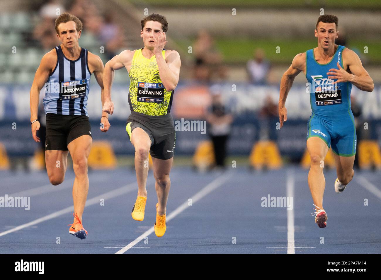 Rohan Browning of Australia competes in the Men's 100m Final during the ...