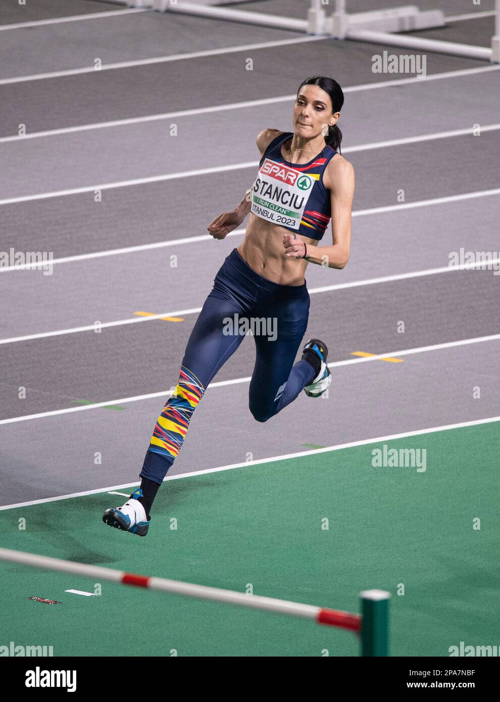 Daniela Stanciu of Romania competing in the women’s high jump final at ...