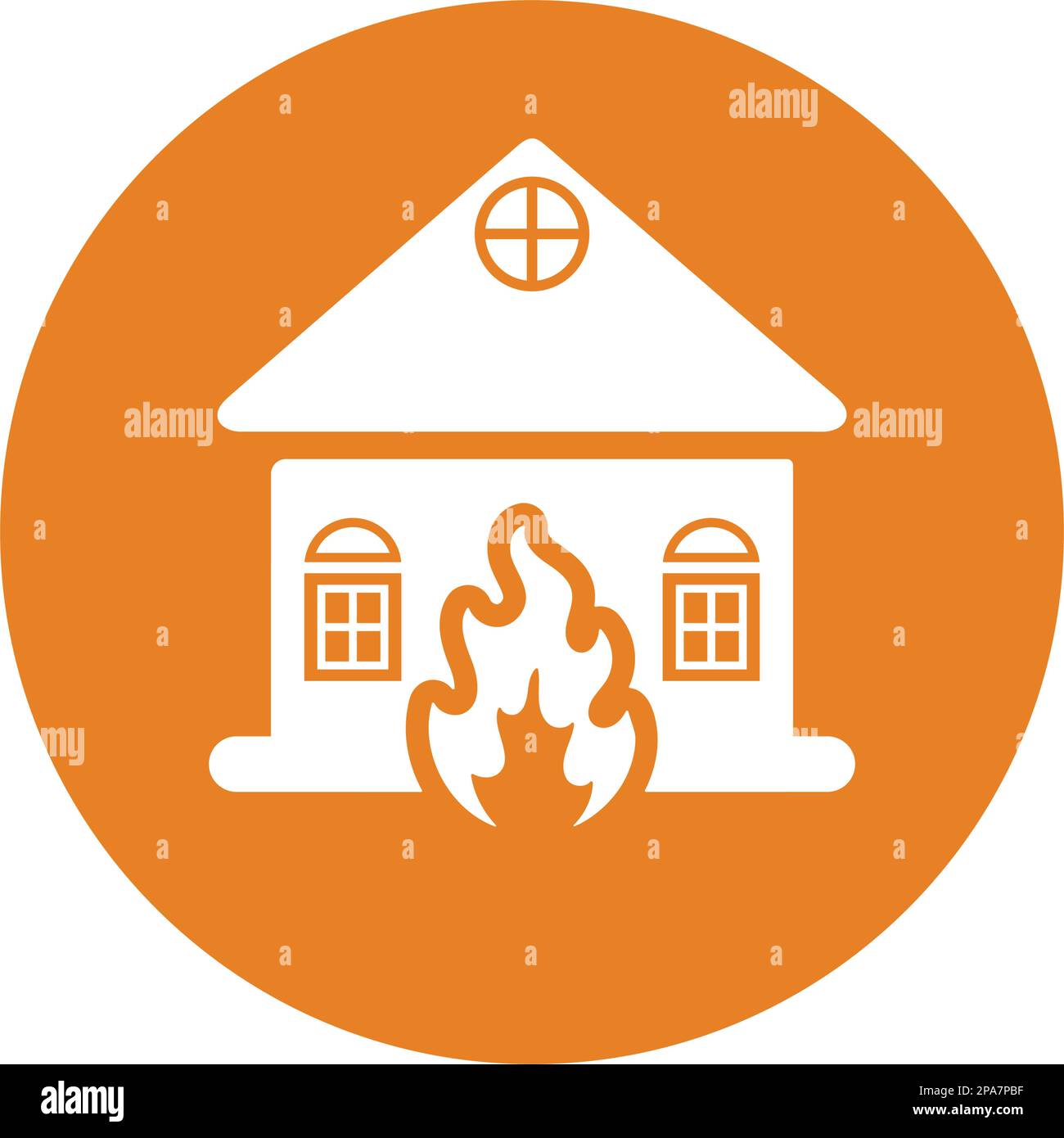 Burning home icon / vector graphics. Beautiful design and fully ...