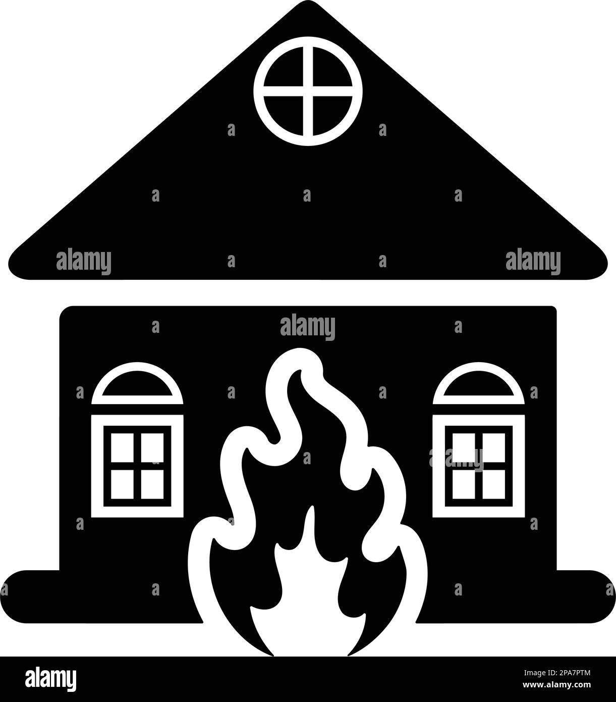 Burning home icon / vector graphics. Beautiful design and fully ...