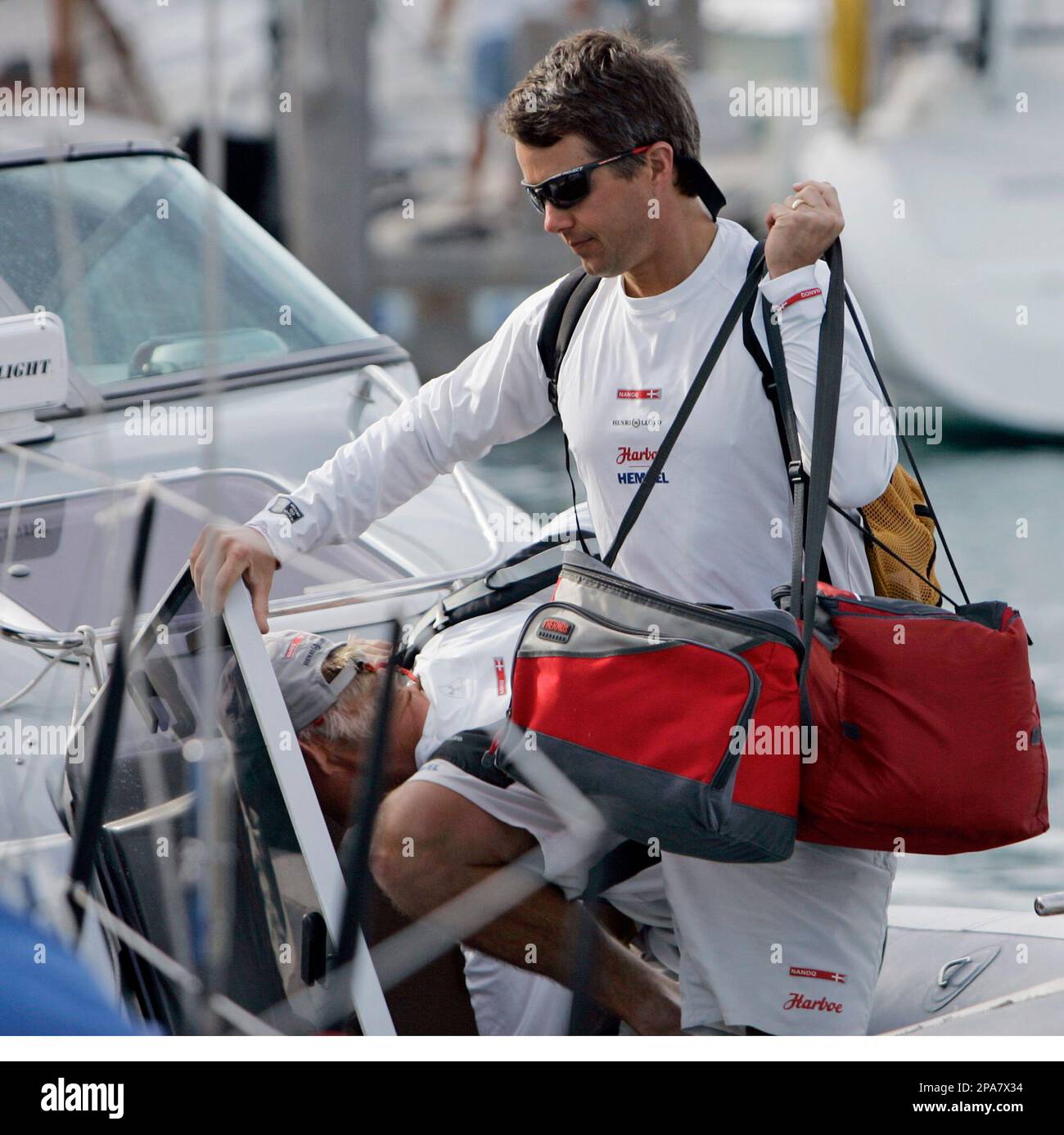 Frederik, Crown Prince of Denmark, boards the Nanoq to begin the third ...