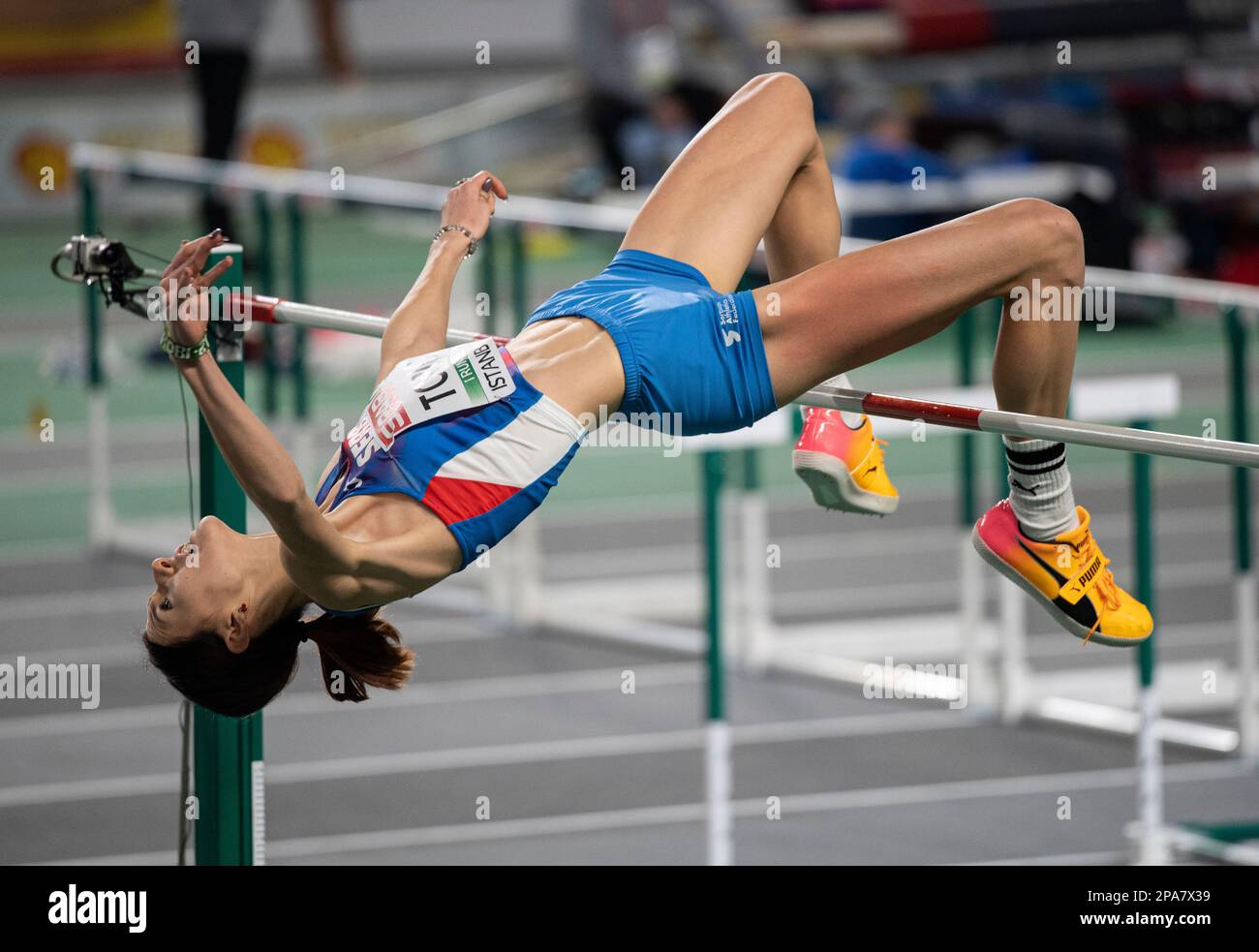 Morgan Lake of Great Britain & NI competing in the women’s high jump ...
