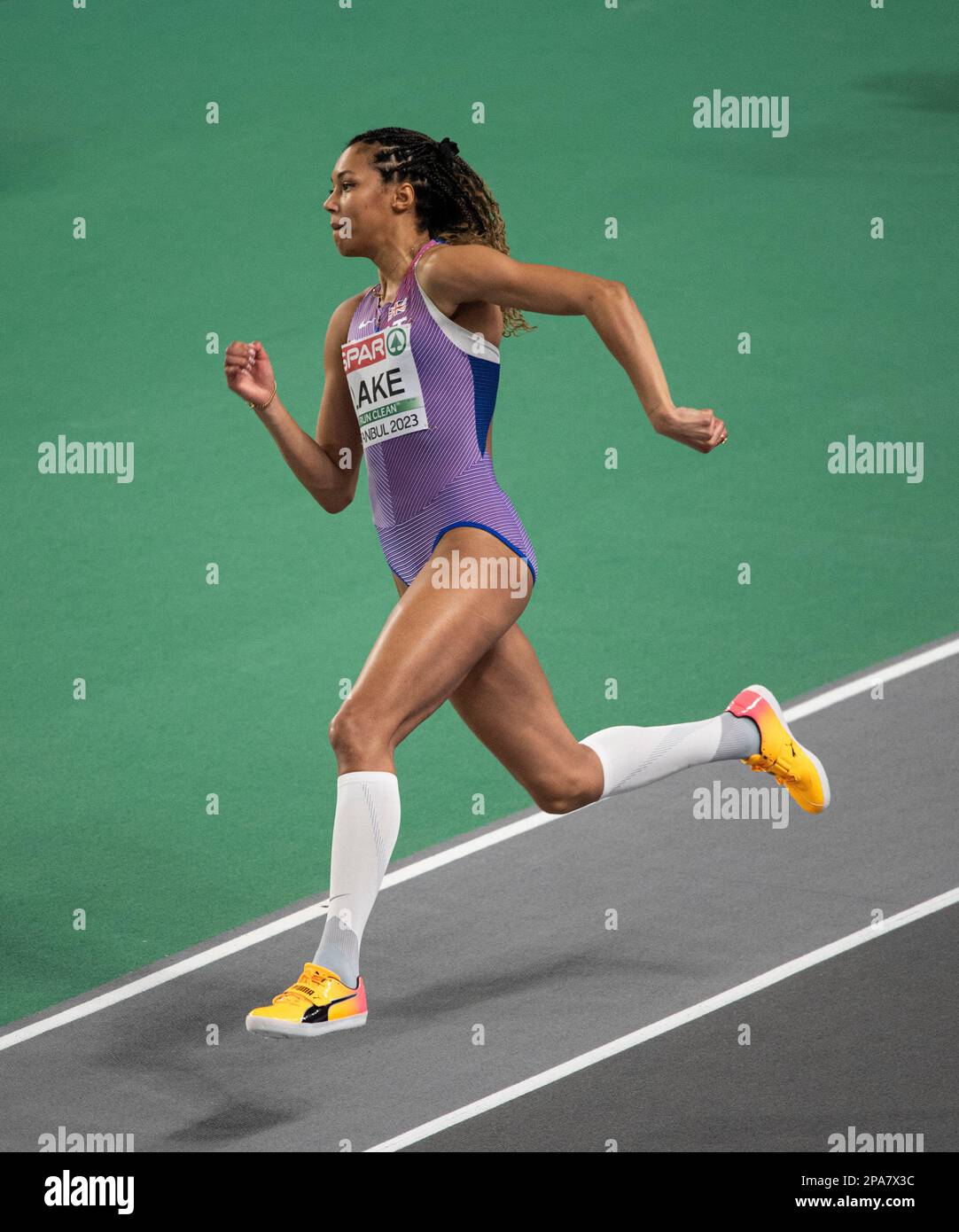 Morgan Lake of Great Britain & NI competing in the women’s high jump ...