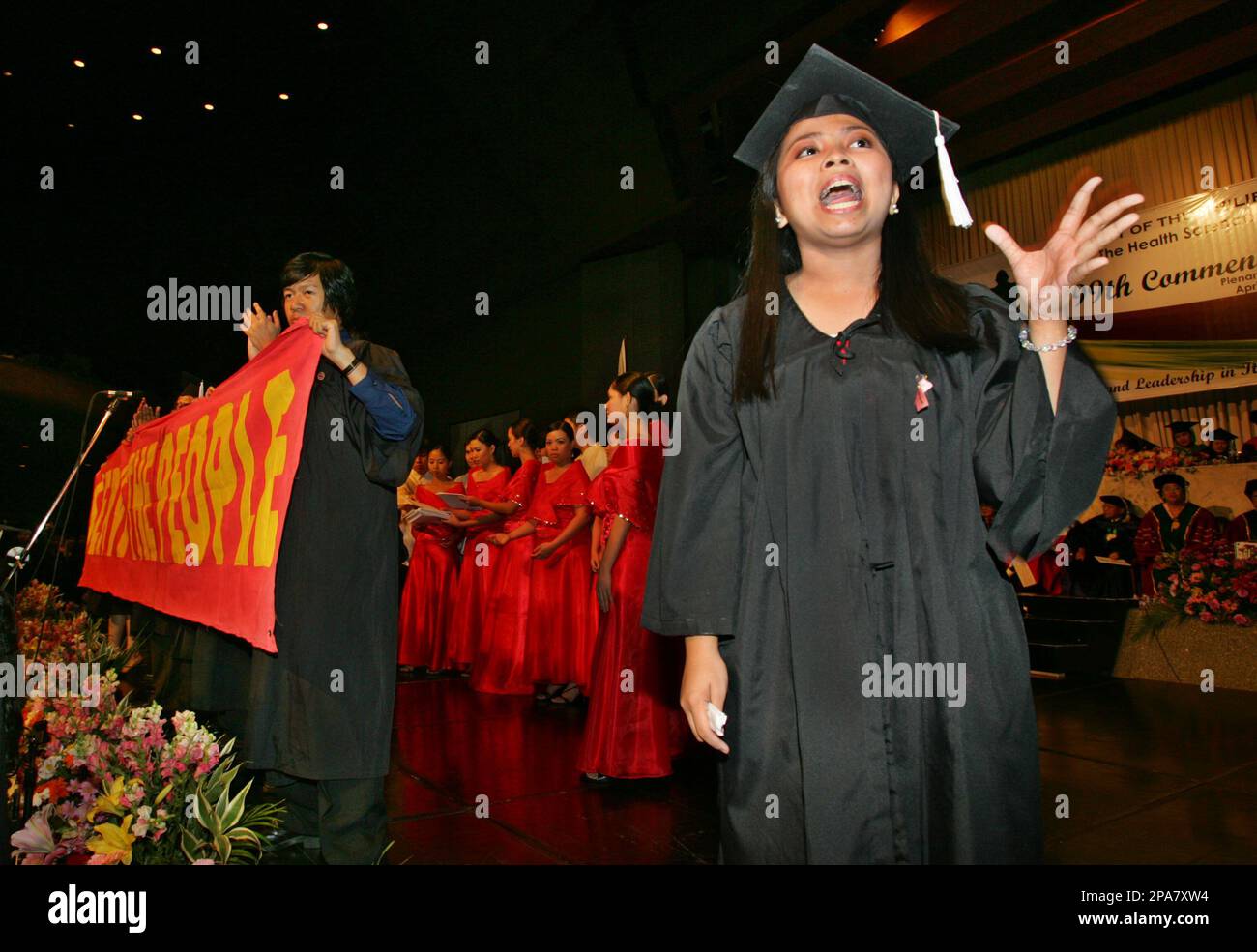 A new graduate from the University of the Philippines, the country's ...