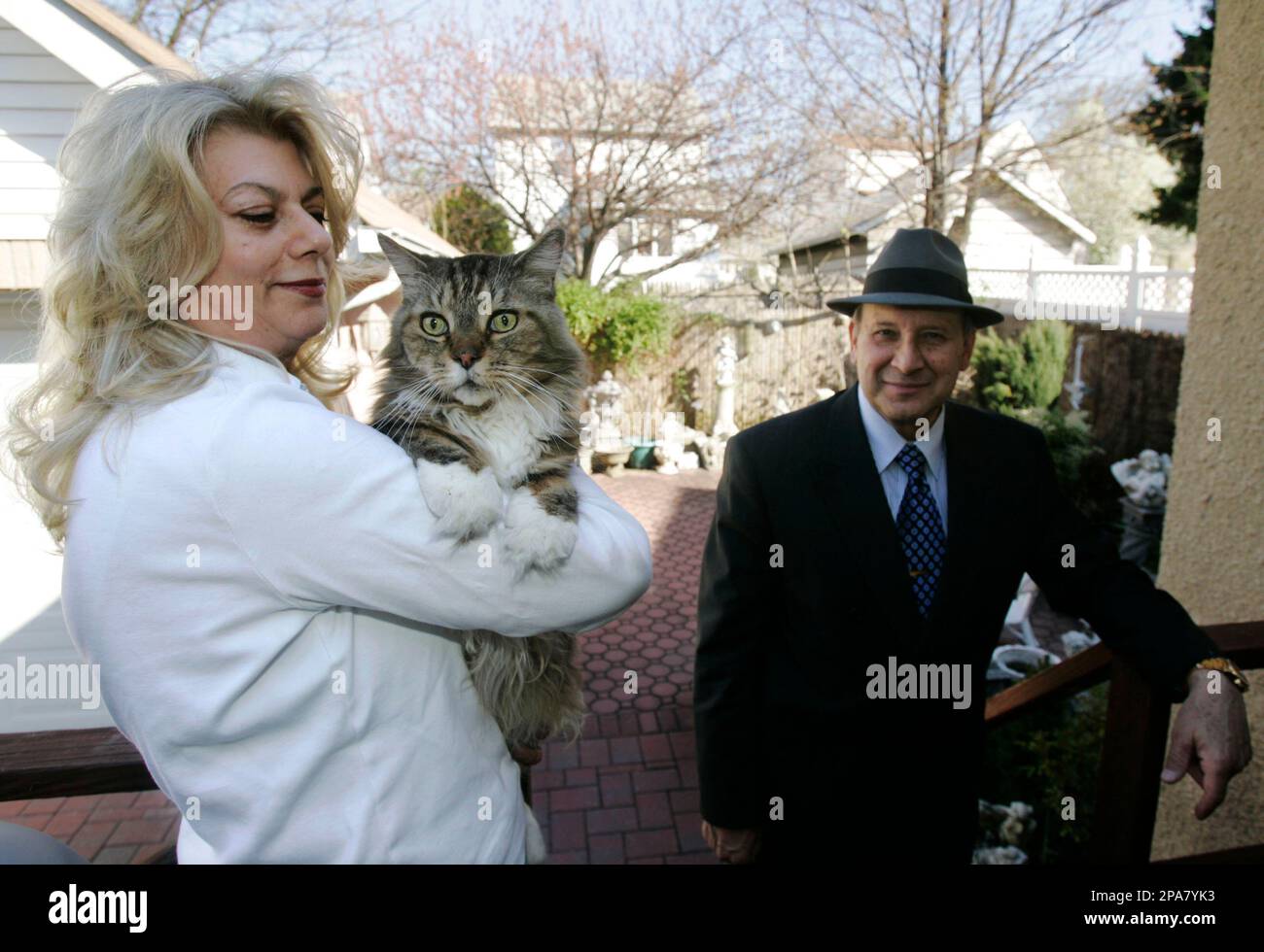 Peter Massa, right, mayor of North Arlington, N.J., poses with his wife ...