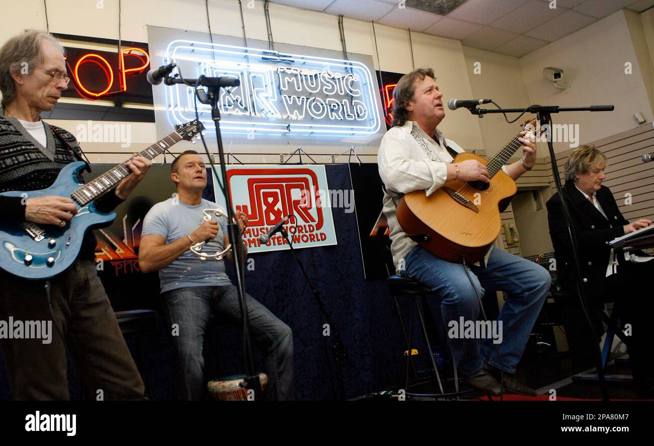 Members of the band Asia, from left, Steve Howe, Carl Palmer, John ...